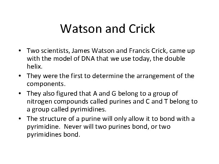 DNA and RNA Unit 6 Part 1 The