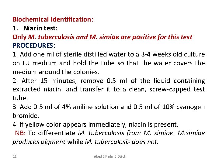 Diagnostic microbiology lecture 14 MYCOBACTERIA Abed El Kader