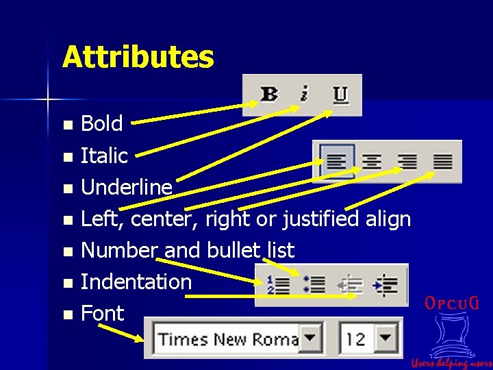 Ottawa PC Users Group Beginners Workshop Word Processor