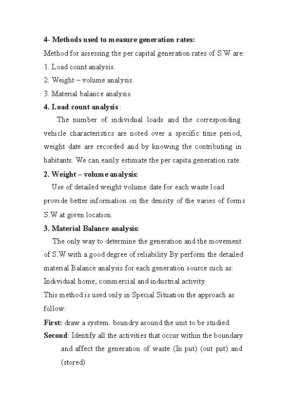 4 Methods used to measure generation rates Method