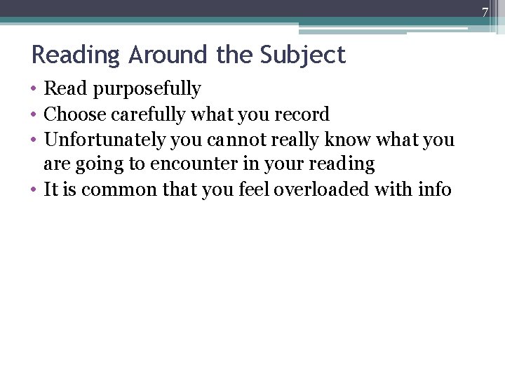 Research and Development Methods The Project Proposal Purpose