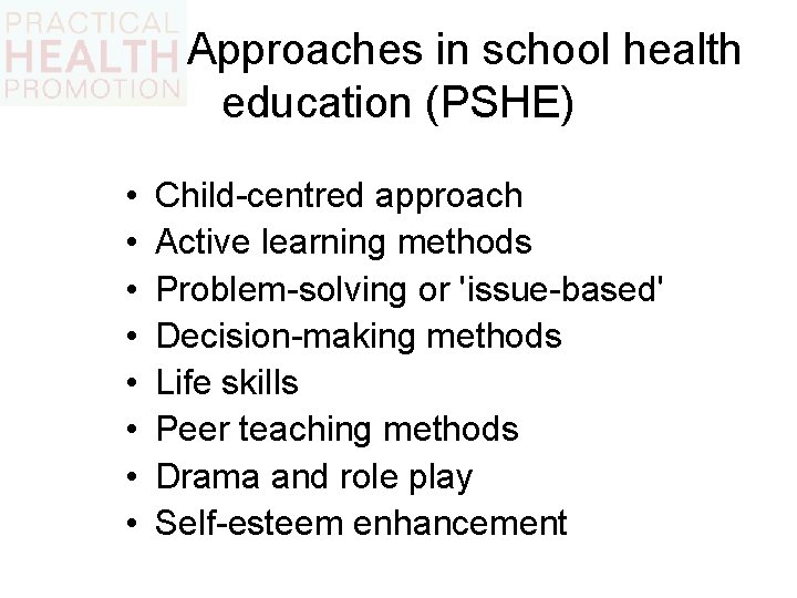 Chapter 14 Settings used by Children and Young