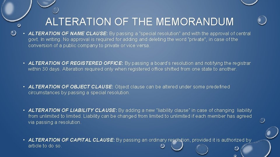 MEMORANDUM OF ASSOCIATION MEMORANDUM OF ASSOCIATION It sets