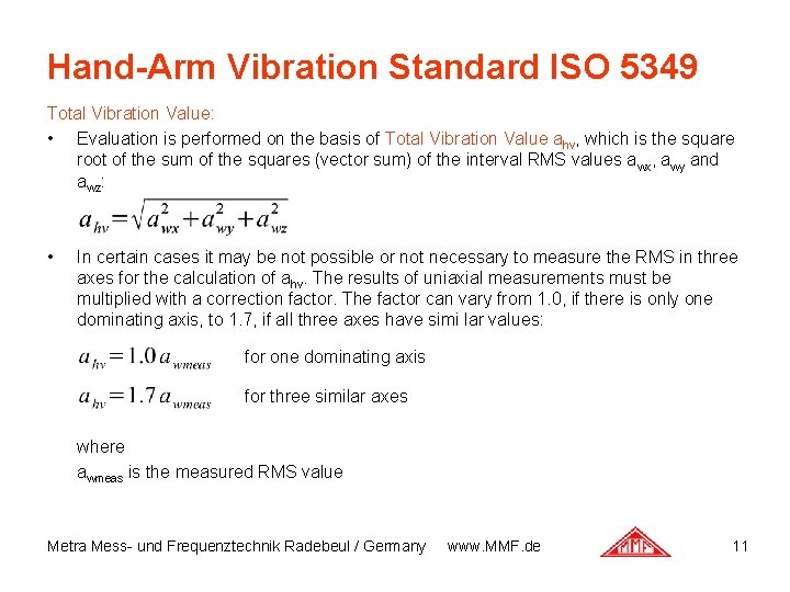 Human Vibration Introduction Legislation and Standards Metra Mess