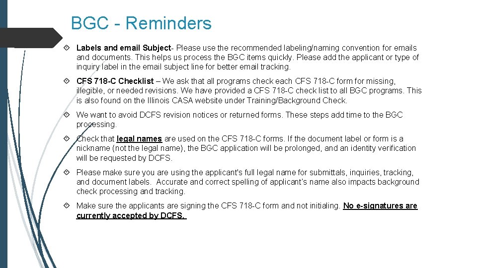 Background Check Training and Updates QA IT Security