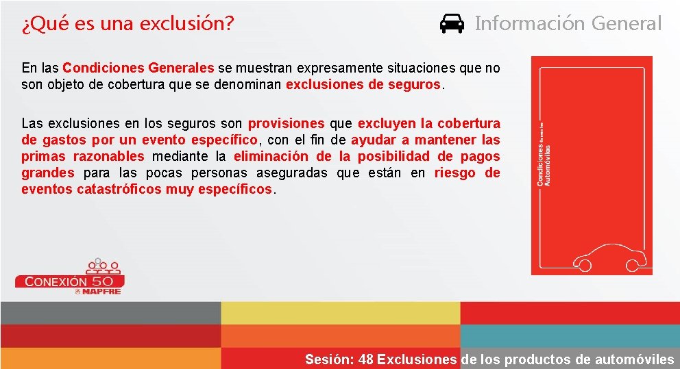 BIENVENIDOS Sesin 48 Exclusiones de los productos de