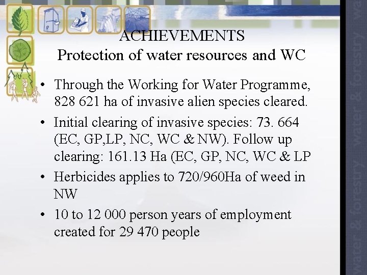 Programme 2 Water Resources Management Ms TR Mbassa