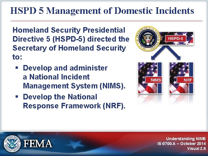 Unit 2 Understanding NIMS IS0700 A October 2014