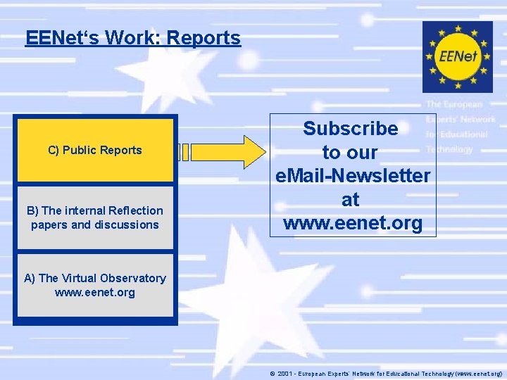 European Experts Network for Educational Technology EENet A