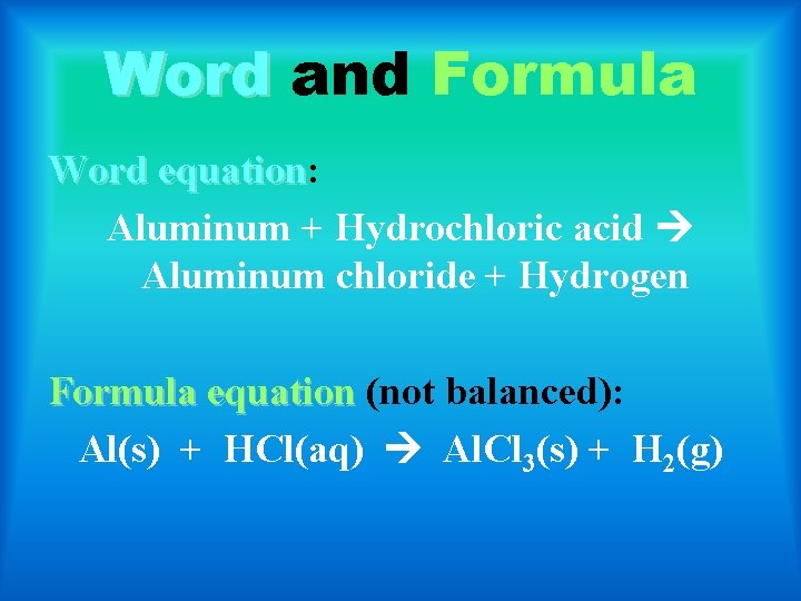 Chemical Equations and Reactions Some Definitions Chemical reaction