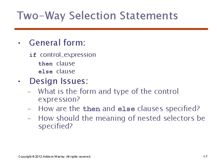 Chapter 8 StatementLevel Control Structures Chapter 8 Topics