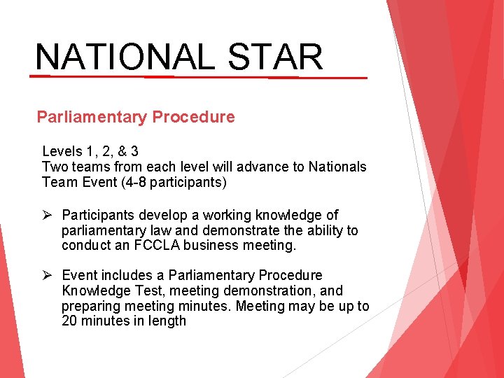 FCCLA STAR EVENTS 2020 2021 Students Taking Action