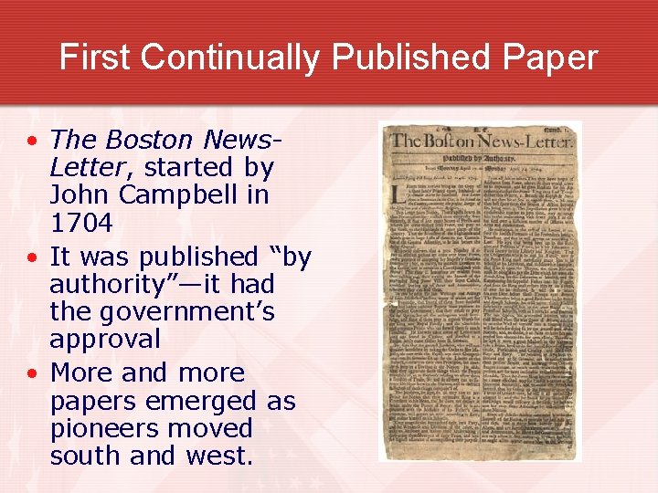 The History of American Media Chapter 1 Looking