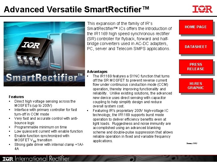 Advanced Versatile Smart Rectifier This expansion of the