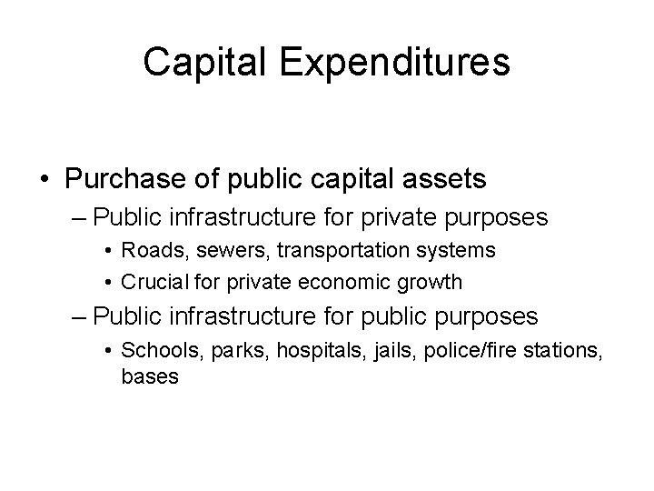 Capital Budgeting Public Infrastructure Investment and Project Evaluation