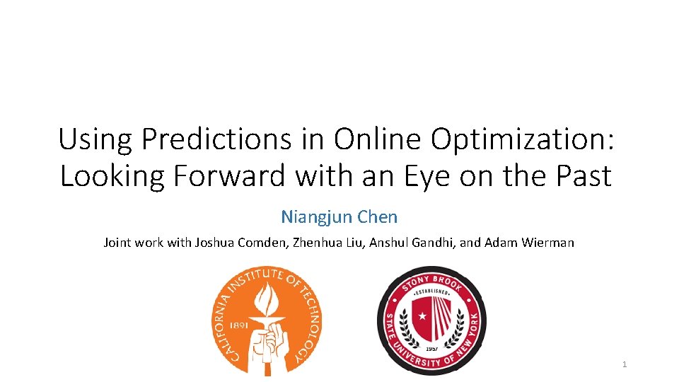 Using Predictions in Online Optimization Looking Forward with