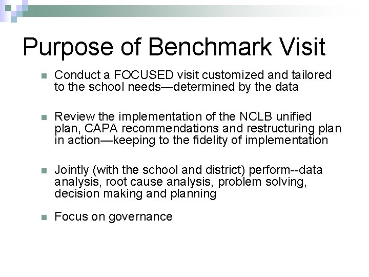2010 2011 Threeday Collaborative Benchmark Assessment Visit Agreements