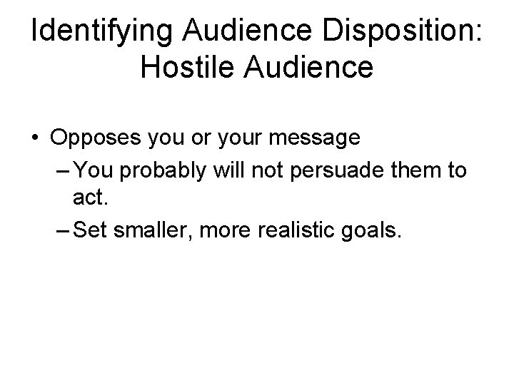 Chapter 5 Audience Analysis Audience Analysis Introduction When