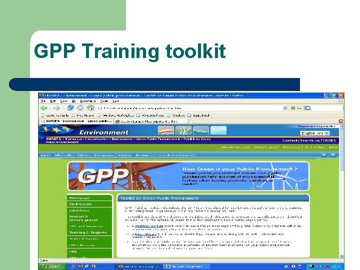 Stimulate demand for Green products EC Green Public