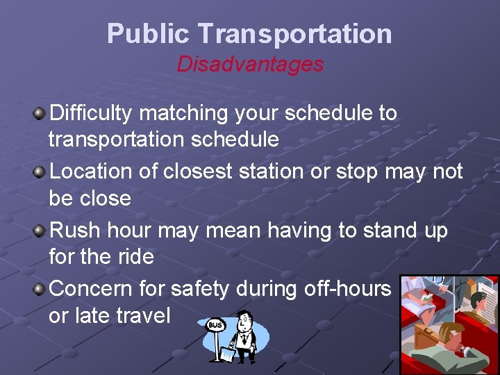 Selecting Transportation Consumer Education Unit 10 Public Transportation