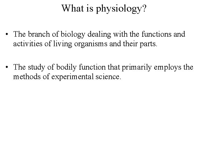 Introduction to Cell Physiology Slides by John R