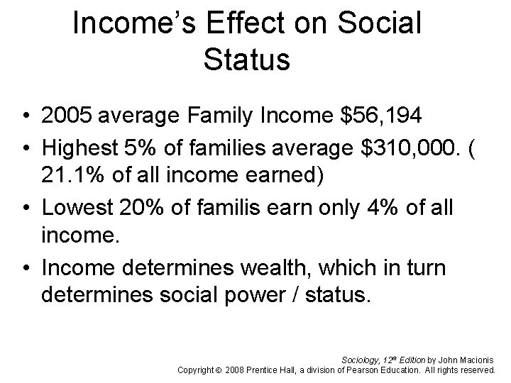 Social Class in the United States Sociology 12