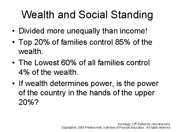 Social Class in the United States Sociology 12