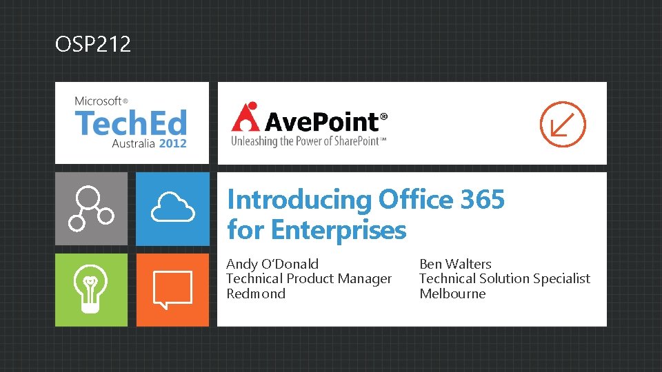 OSP 212 Introducing Office 365 for Enterprises Andy