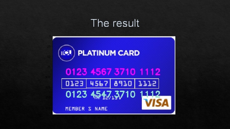 Credit Card Number Recognition MM Credit Card Number