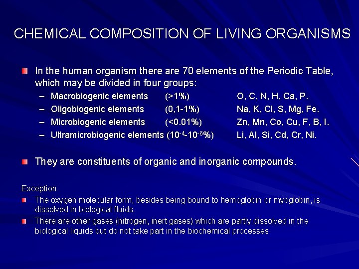 Medical Biochemistry Molecular Principles of Structural Organization of
