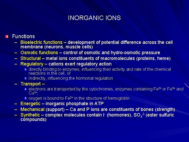 Medical Biochemistry Molecular Principles of Structural Organization of