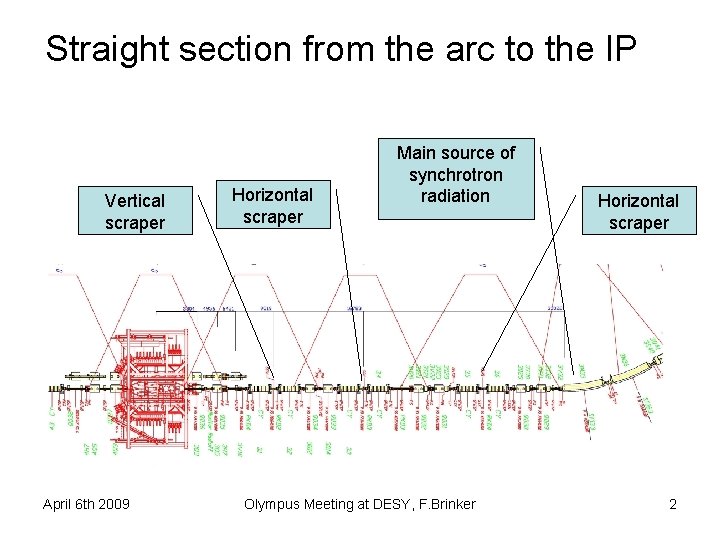 DORIS Vacuum system Available beam scraper Beam dimensions