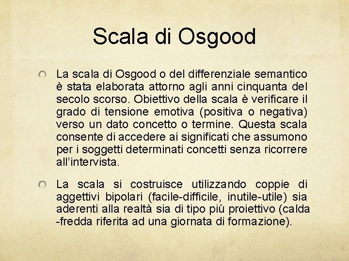Scale di valutazione Federico Batini federico batiniunipg it