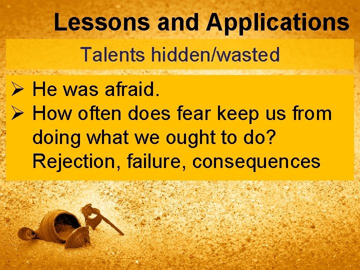 What are you doing with your talents Matthew