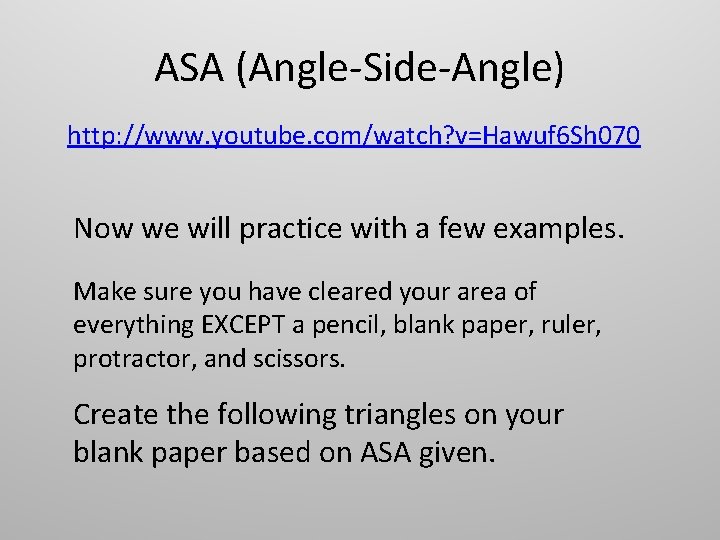 Constructing Triangles Unit 4 CTriangle Geometry LT 5