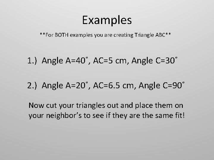 Constructing Triangles Unit 4 CTriangle Geometry LT 5