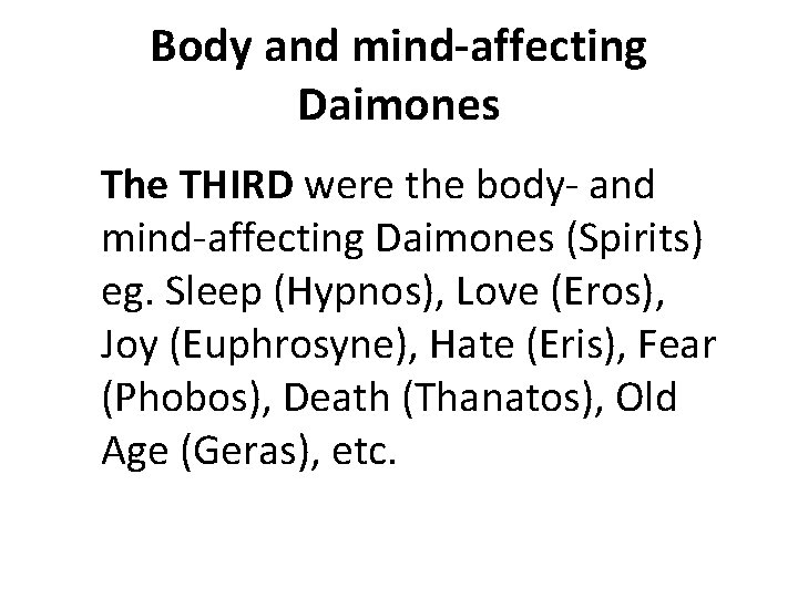 The Eight Major Classes Of the Greek Pantheon