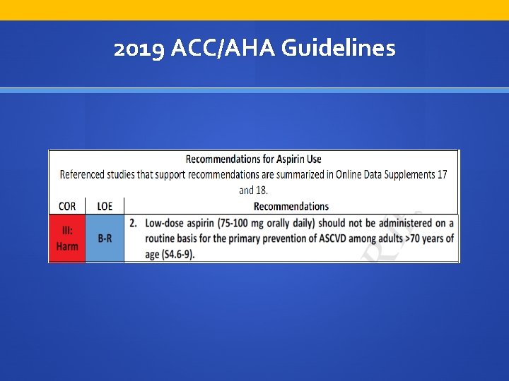 2019 ACCAHA Guideline on the Primary Prevention of