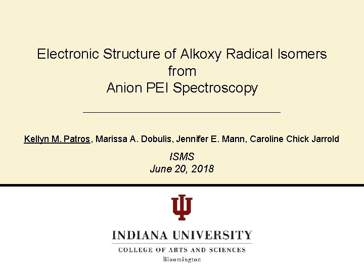 Electronic Structure of Alkoxy Radical Isomers from Anion