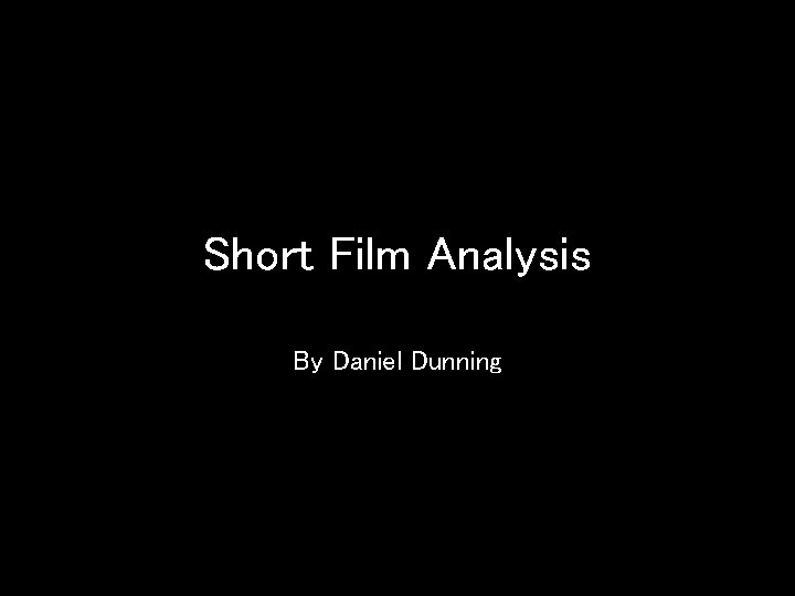 Short Film Analysis By Daniel Dunning Mortal Kombat