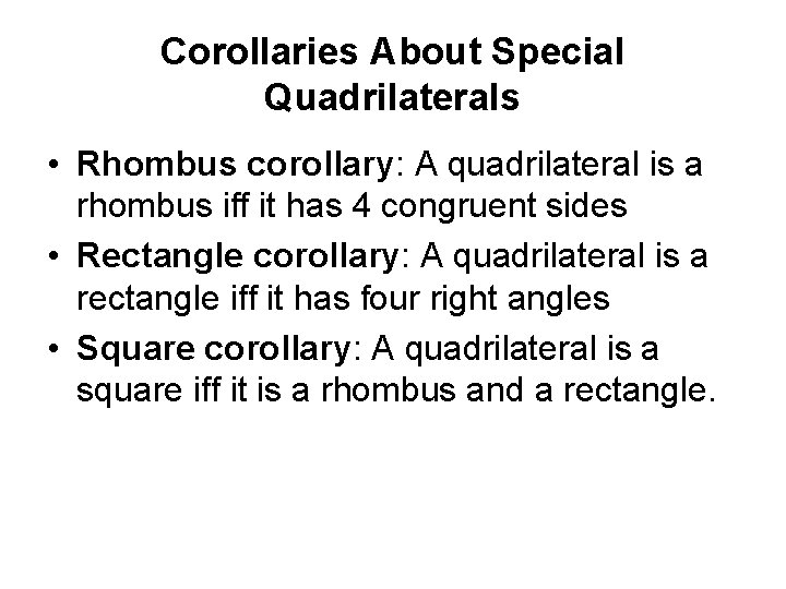 Lesson 6 4 Rhombuses Rectangles and Squares Definitions