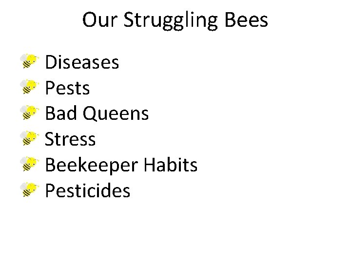 Challenges Our Bees Face Mike and Debbie Seibs