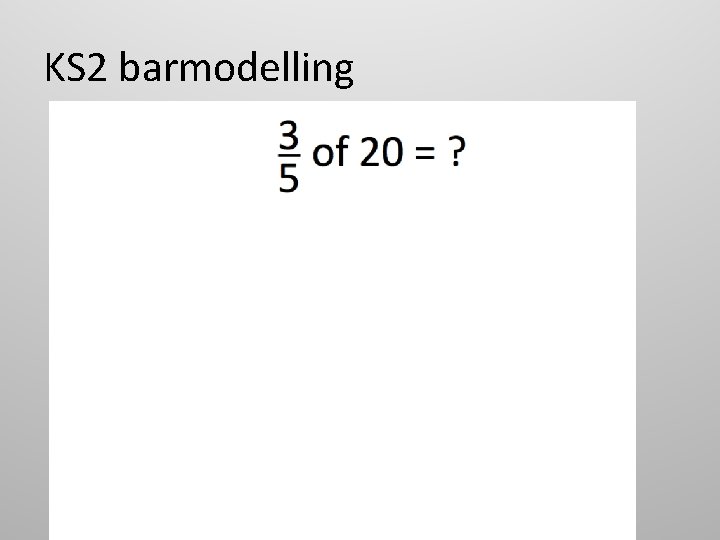 Using Bar Models F C Down January 2018