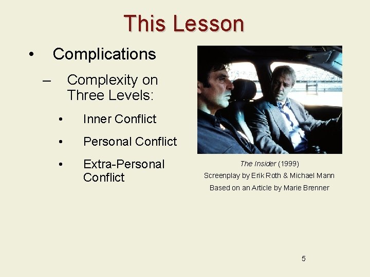 Lecture 9 Building the Tension Psycho 1971 Screenplay