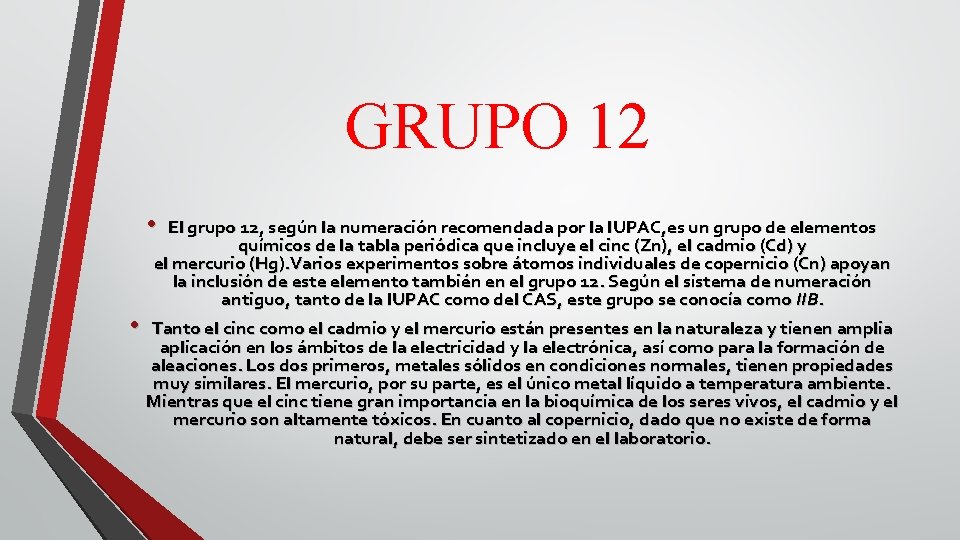 TABLA PERIODICA La tabla peridica de los elementos