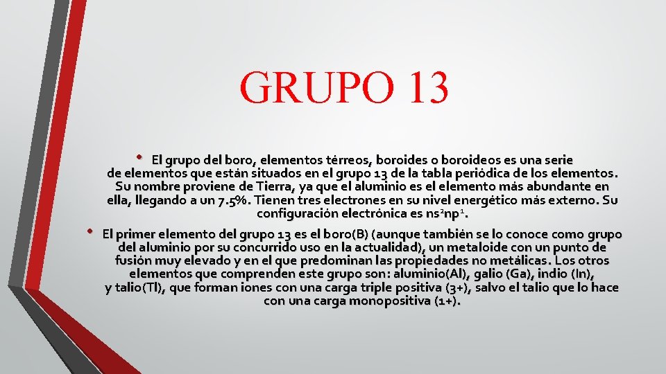 TABLA PERIODICA La tabla peridica de los elementos