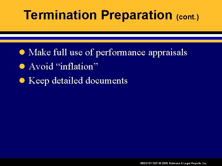 BLRs Human Resources Training Presentations The Termination Process