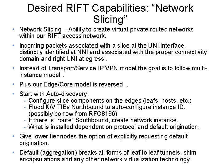 Rift Routing In Fat Trees Motivation Additional Requirements