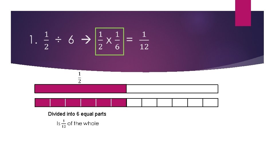 PreAlgebra LESSON 1 INTERPRETING DIVISION OF A FRACTION