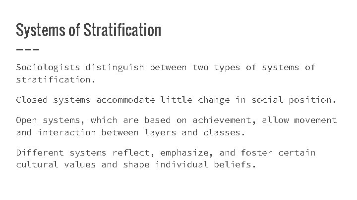 Social Stratification By Ellie Parsons What is Social